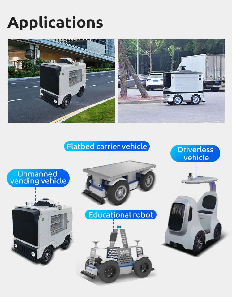 200kg Robot Car Chassis Heavy Duty 10km/h Customized Robot Electric Car Chassis 5km/h To 50km/h ...