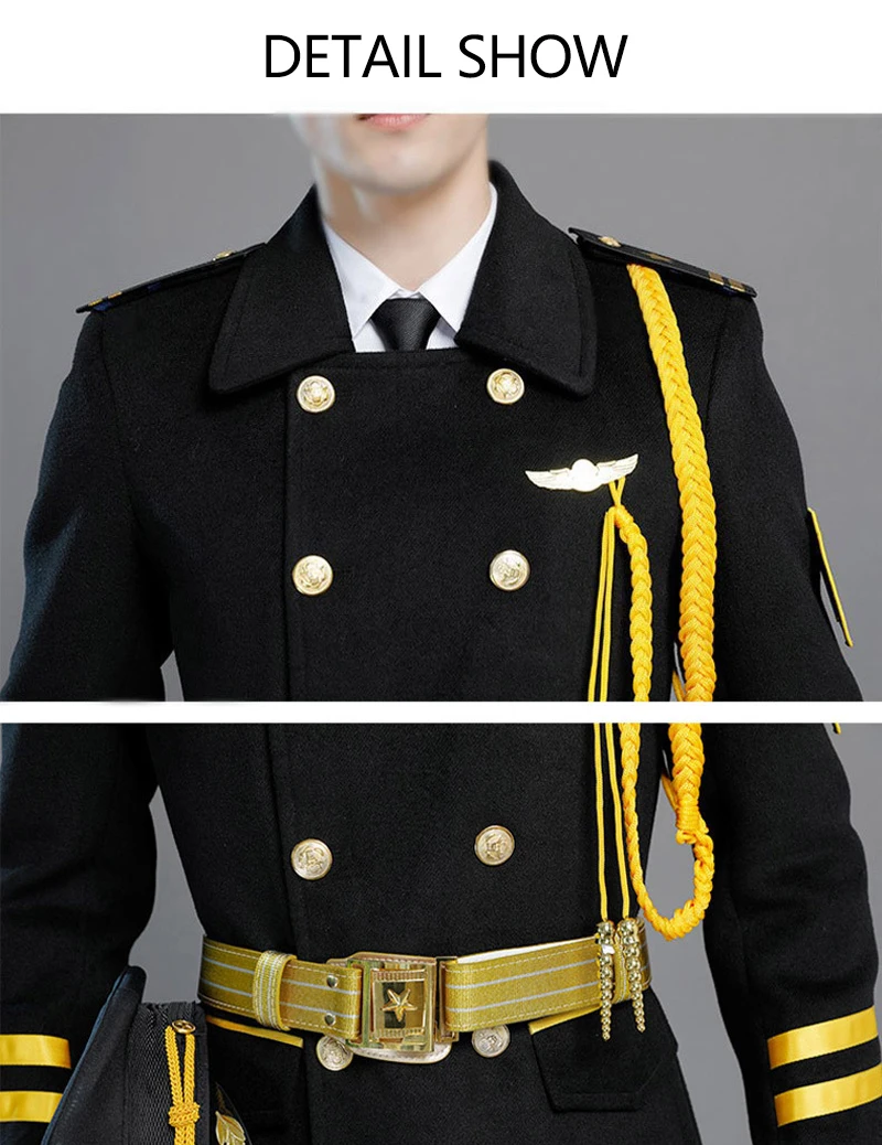 Winter Security Guard Uniform Overcoat Unisex Staff Woolen Coat ...