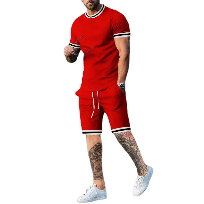 Custom Two Piece Graphic t Shirts Tshirt Short Set Summer Men Clothing ...