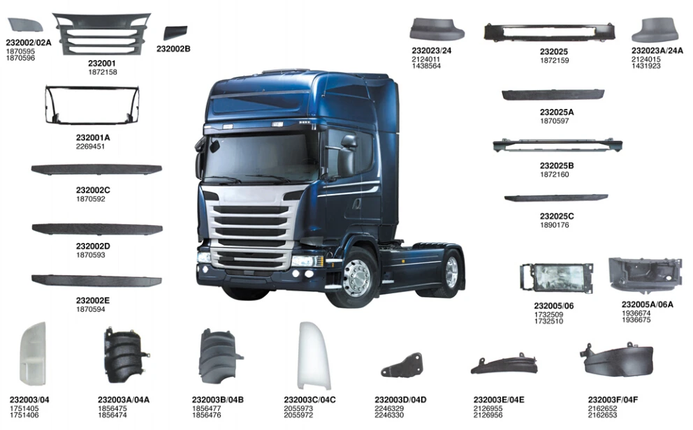 R/g 2010 Truck Body Parts For Scania More Than 300 Items Truck ...