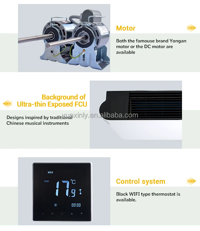 OEM Fan Coil Hydronic Exposed Ceiling Mount/Floor Standing Fan Coil ...