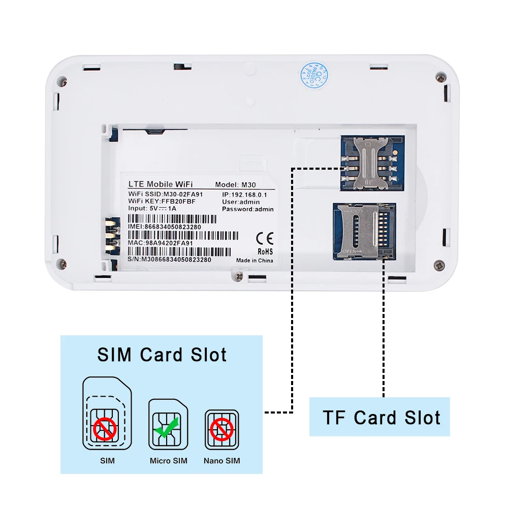 Yeacomm M30 4g Mobile Wifi Hotspot Portable Fdd Tdd Lte Router - Buy ...