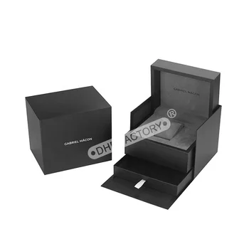 Custom Logo Gift Display Oem Packaging Storage Luxury Black Rigid ...