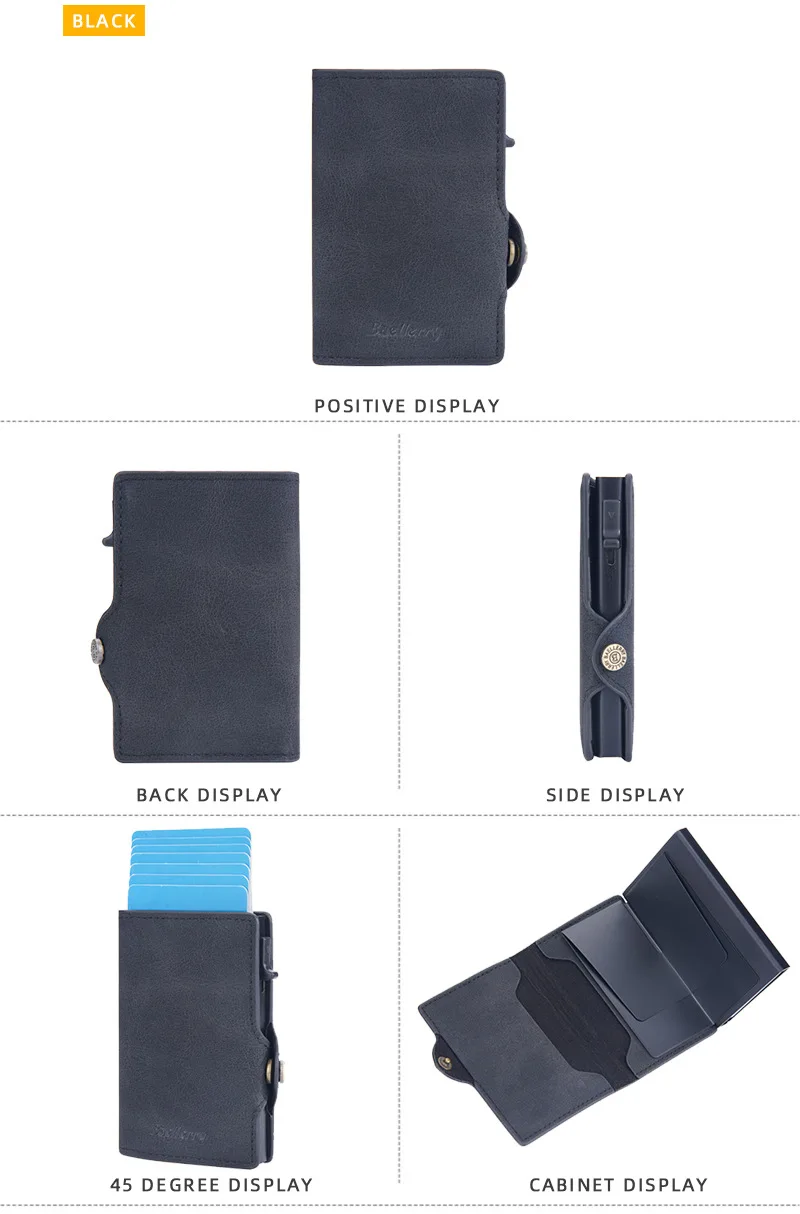 Baellerry Rfid Wallet Auto Pop Up Men's Aluminium Card Holder Wallet ...