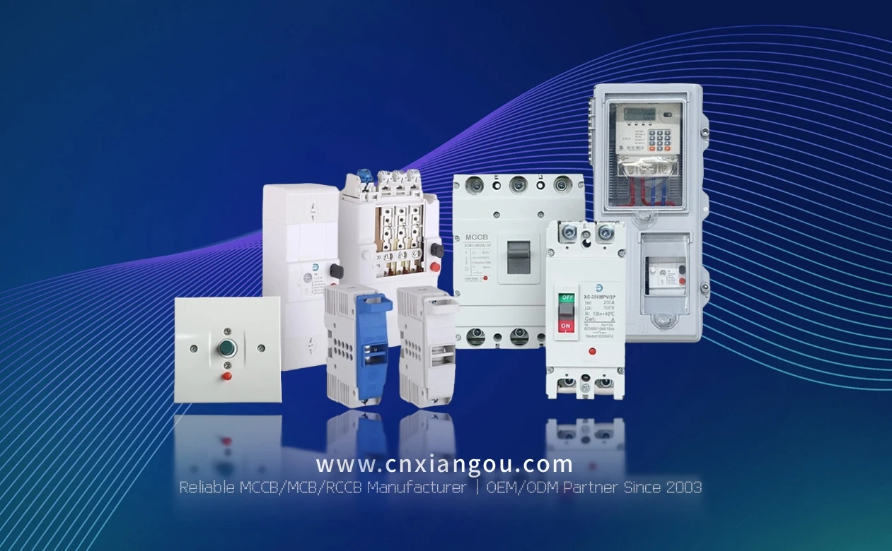 XIANGOU CM1 Safe MCCB 4P 125A-1250A Motor Protection Low Voltage Electric AC DC Molded Case ...