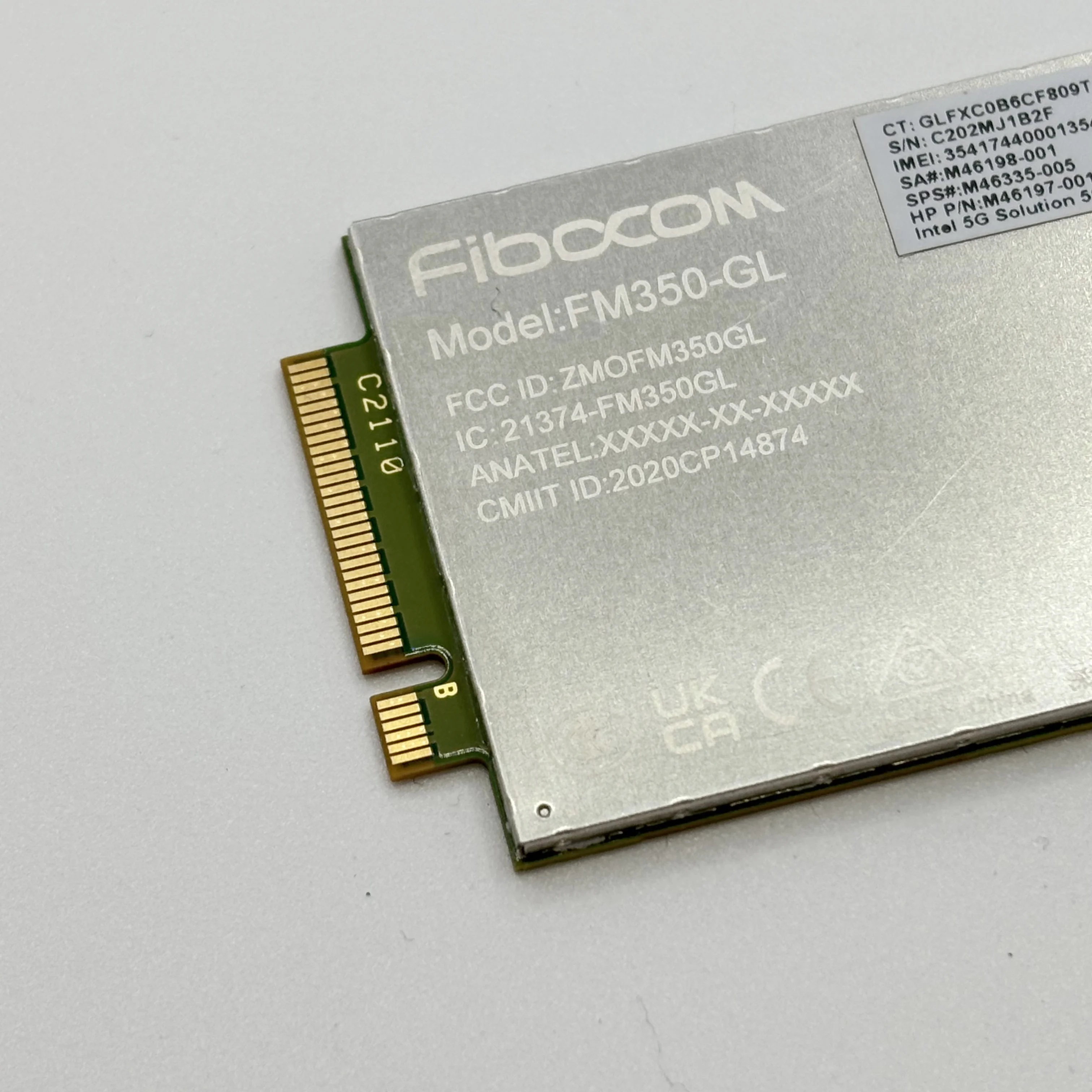 Fibocom 5G Module FM350-GL 5G LTE Communication Module FM350 GL with PCLE 3.0 Support PC LoT ...