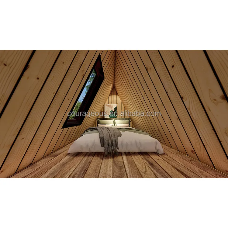 Triangle Prefab Resort Holiday - Beautiful Wooden Design