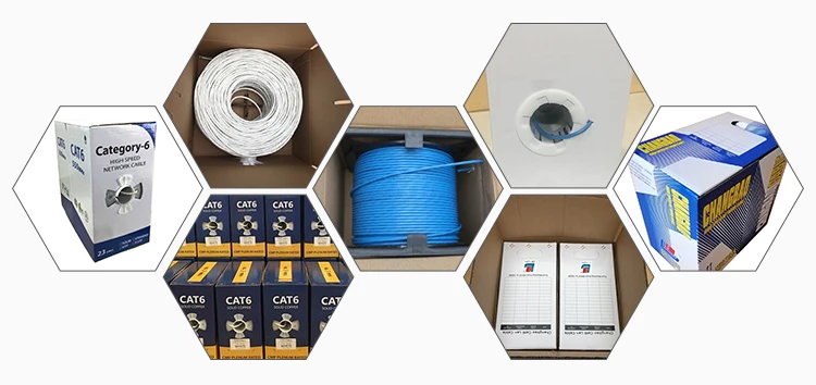 Changbao 305m 4 Pair 23AWG UTP Solid Bare Copper Ethernet Cat6 Cable