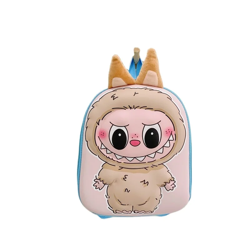 Linda Cute cartoon labubu backpack children's new hard shell 3D ...