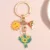 Custom Cute Enamel Keychain Sun Rainbow Dress Heart Key Ring Flower Key ...