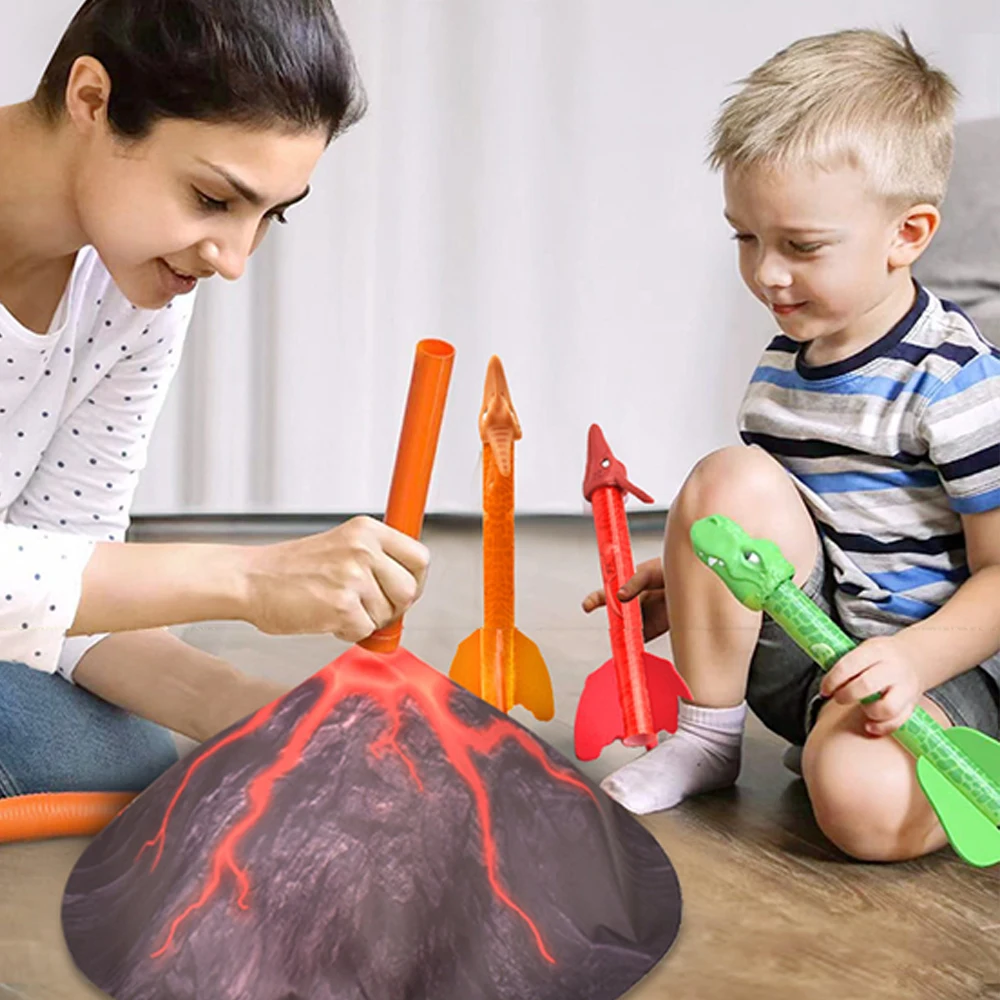Dinosaur Air Rocket for Kids Foot Pump Launcher Air Pressed Stomp ...