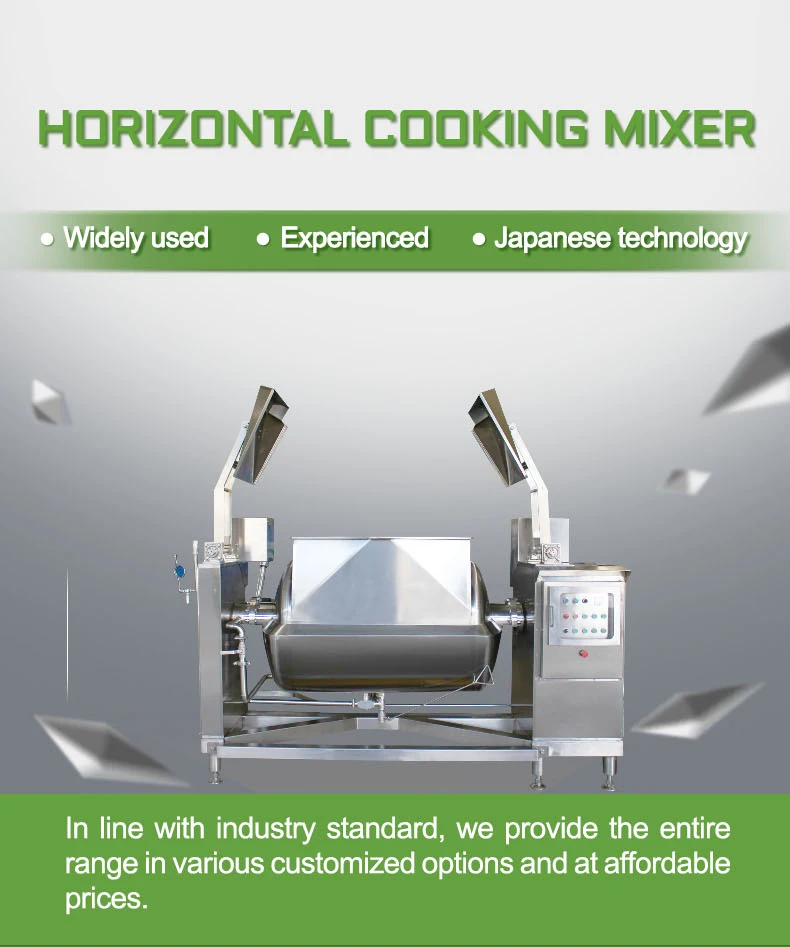 Steam Tilting Horizontal Cooker Mixers for Jam Making