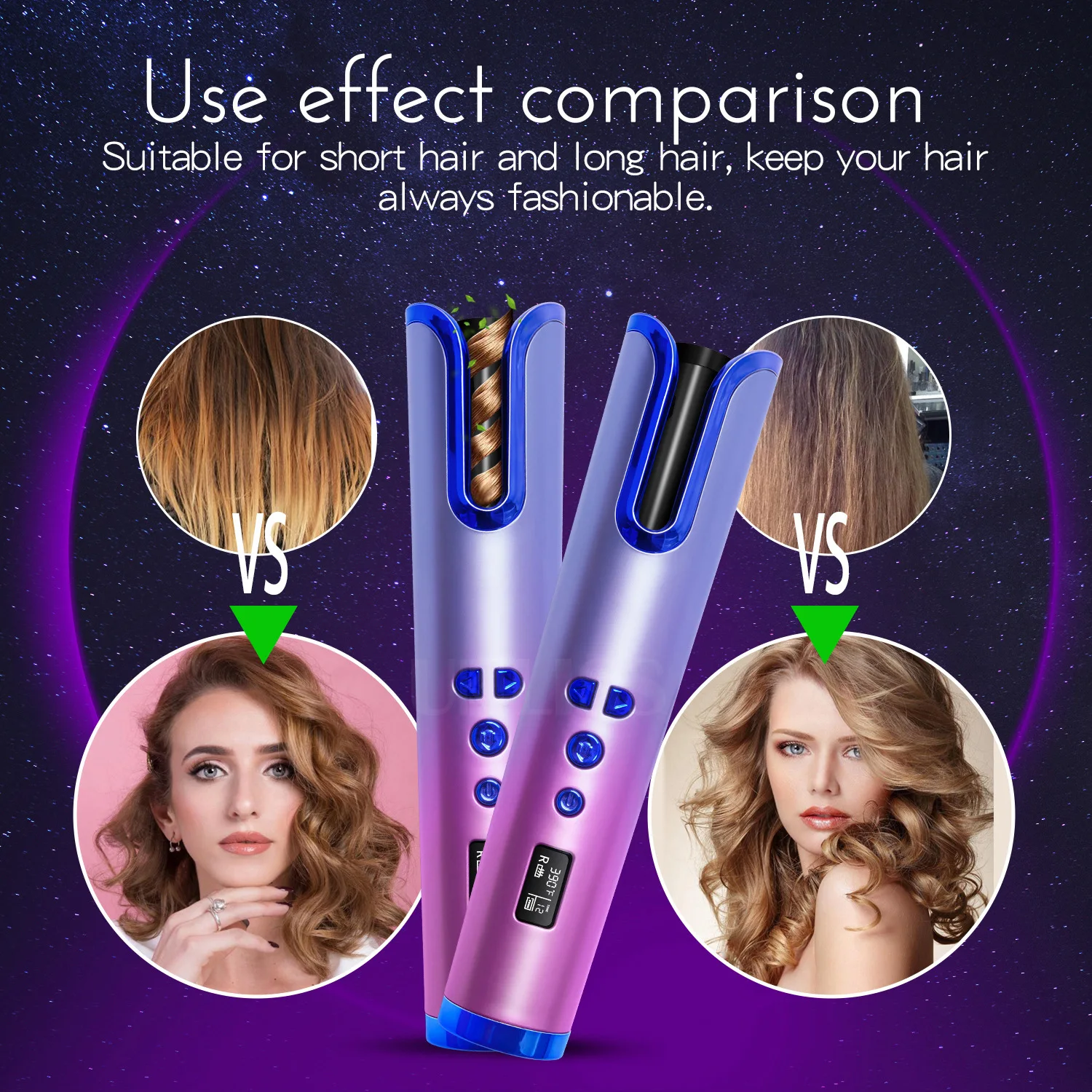 Newest Arrival Cordless Automatic Hair Curling Iron USB Wireless Hair ...