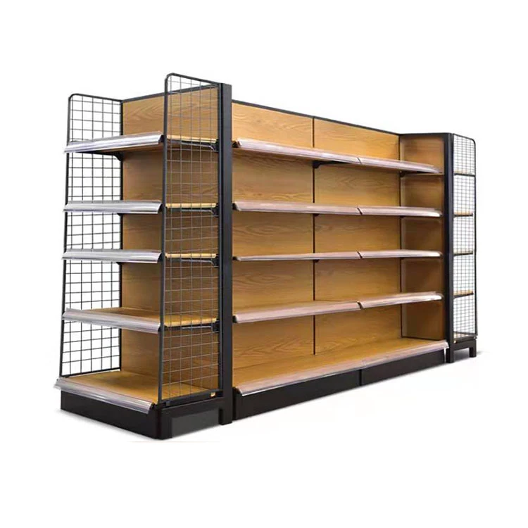 Modern Supermarket Shelving Store Shelf For Shop Rack Supermarket Wood ...