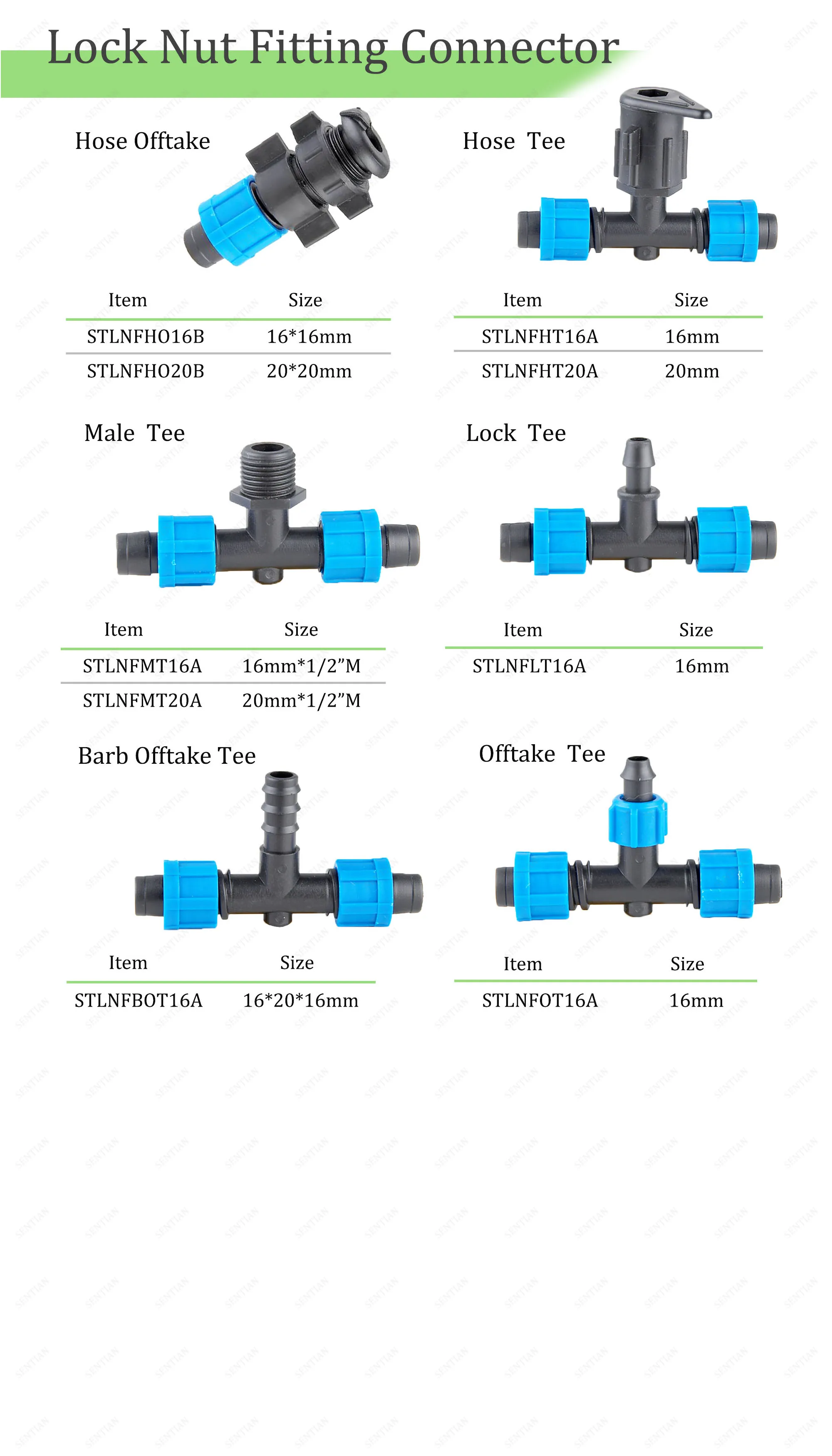 Agricultural Drip Irrigation Drip Tape Lock Quick Connector pp Plastic ...