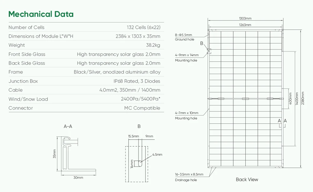 IEC 61215 Sunpal Solar Panels - High Efficiency Monocrystalline
