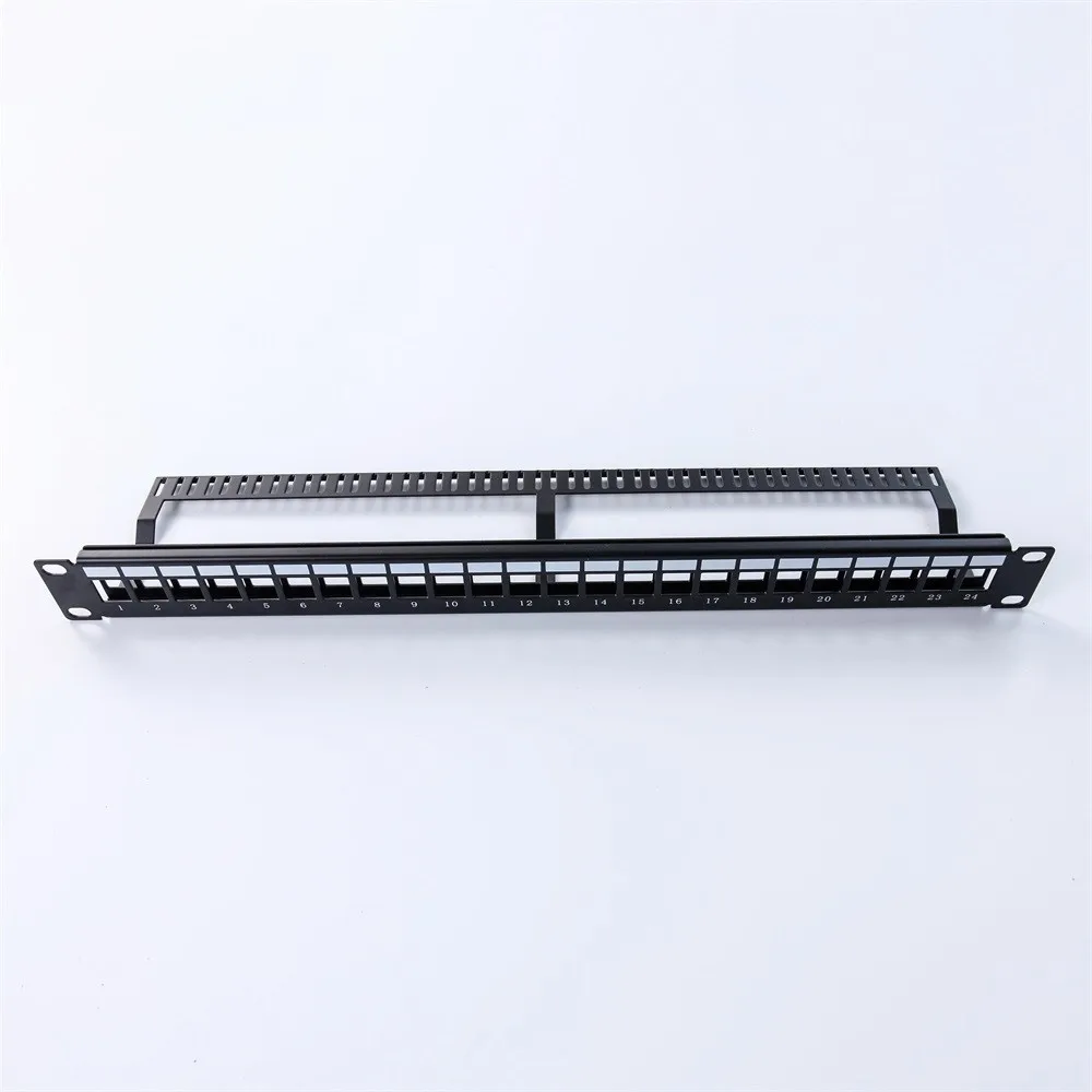 24port Cat5e Cat6 Cat6A Cat7 Blank Patch Panel 19inch 1U Empty Patch Panel UTP FTP Modular ...