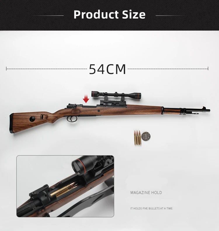 1:2.05 Alloy Army Mini 98k Sniper Alloy Guns And Weapons Army Metal ...