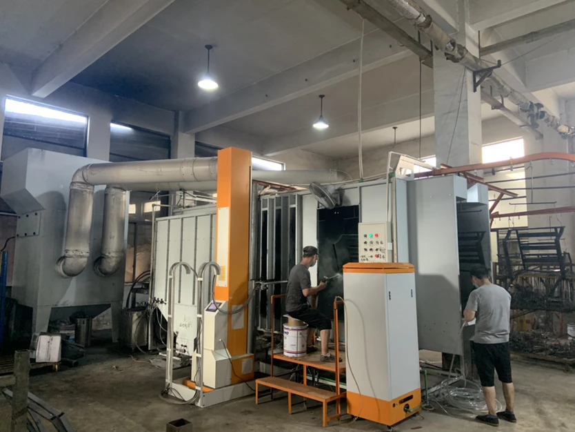 Electrostatic Automatic Powder Coating Line With Powder Curing Oven And ...