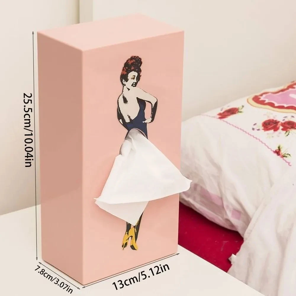 Lady Gorgeous Turn Napkin Box Retro Plastic Tissue Case Classy Girl ...