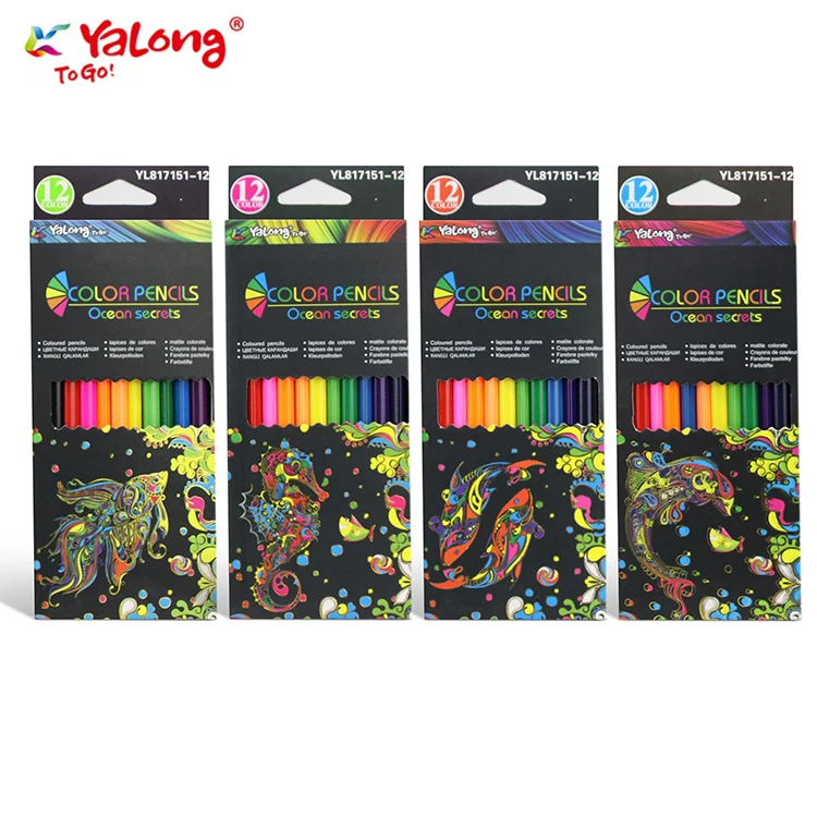 Yalong Custom Wholesale Student Art Supplies 12 Color Classic Hardcover ...