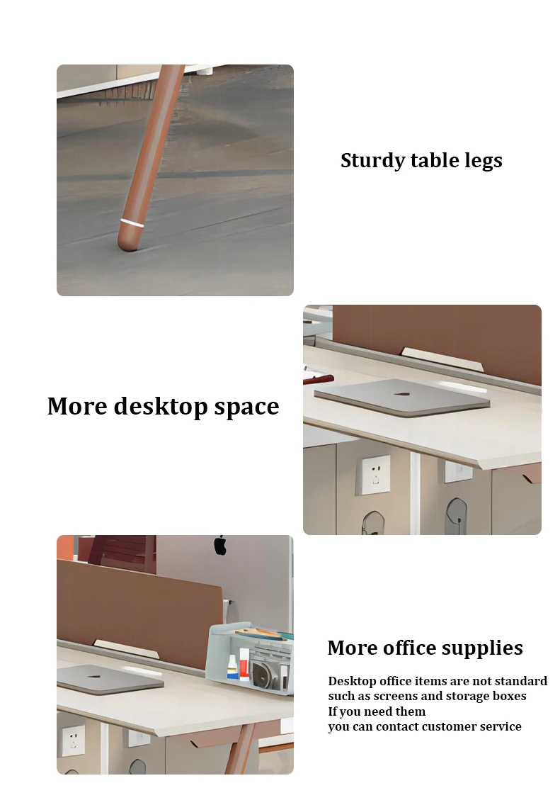 For 2 To 4 Person Office Furniture Combination Modular Classic ...