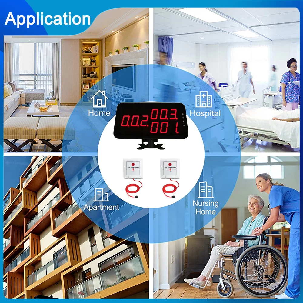 Wireless Emergency Pager Caregiver Call Bell Nursing Calling System For ...