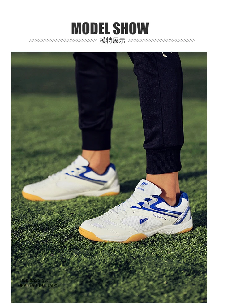 MEDARON 2021 Summer Men's White Table Tennis Sport Shoes