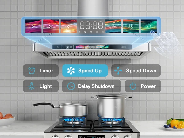USA Stock 4-speed Exhaust Fan With Intelligent Voice Function for Wall ...