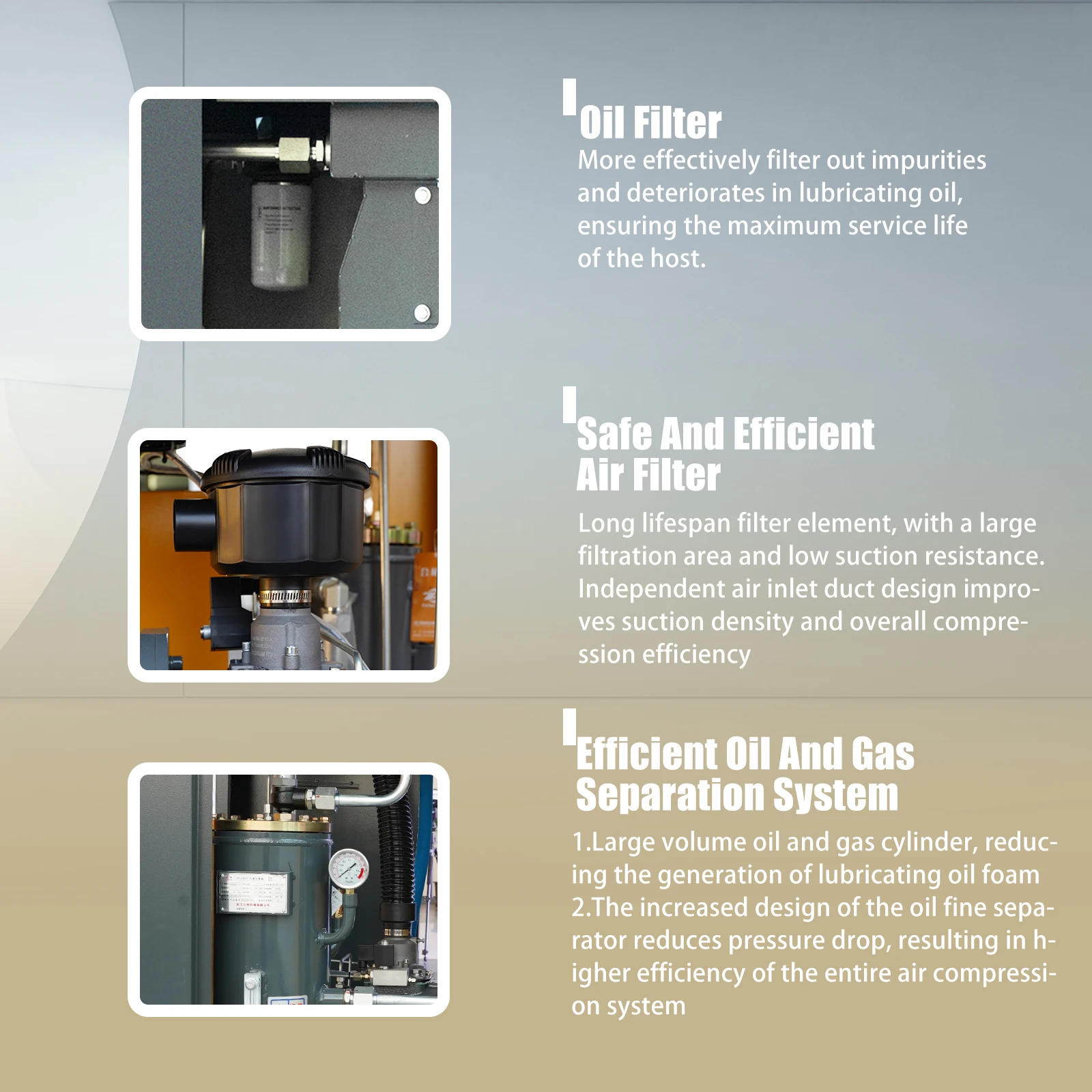 Hot Selling Air Compressor 200 Liter 8bar Fixed Speed Four In One Air ...