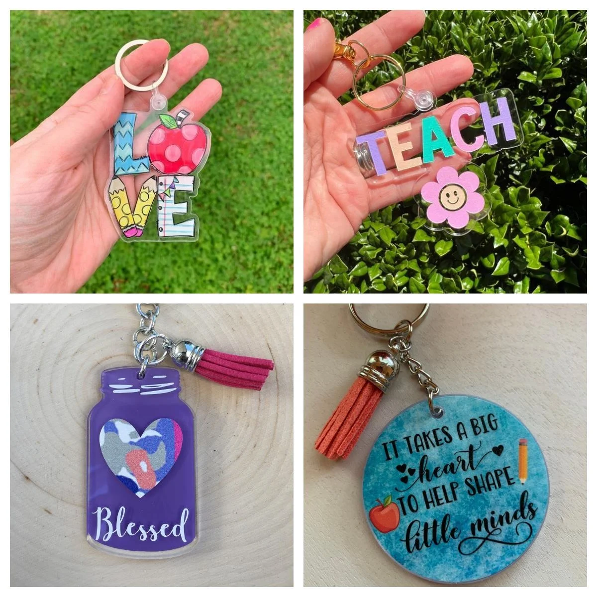 Wholesale Custom Printed Acrylic Charms for Keychains