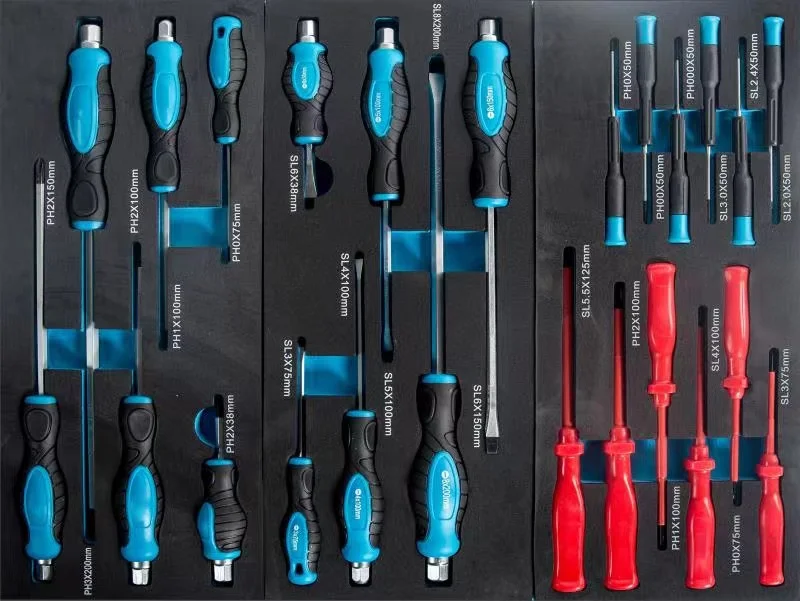 7 Drawer Tool Cabinet and 5 Layer Hand Tools Sets Steel Storage Box ...