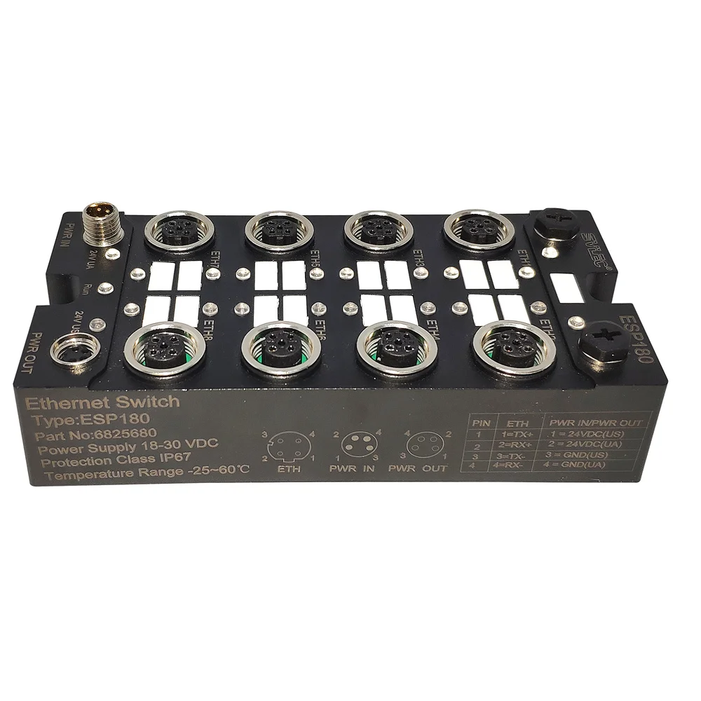 IP67 8port M12 Ethernet Switch for Railway & Subway Networks