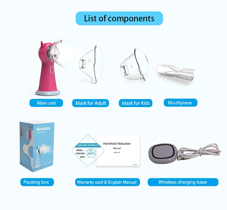 Good Quality Cute Design Pediatric Nebulizer Portable Handheld Inhaler ...