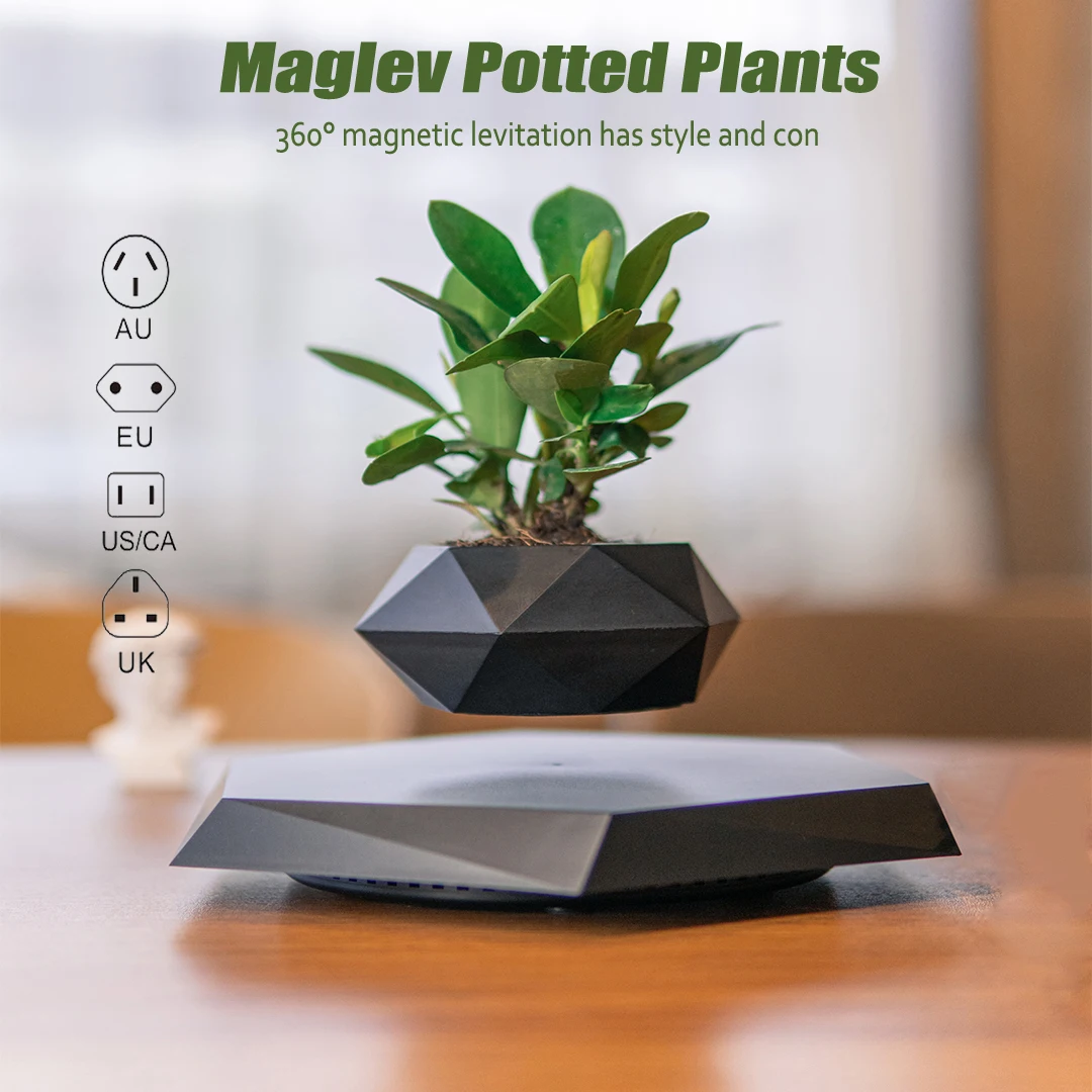Air Bonsai Floating Pot Levitating Plant Pot Magnetic Levitation For ...