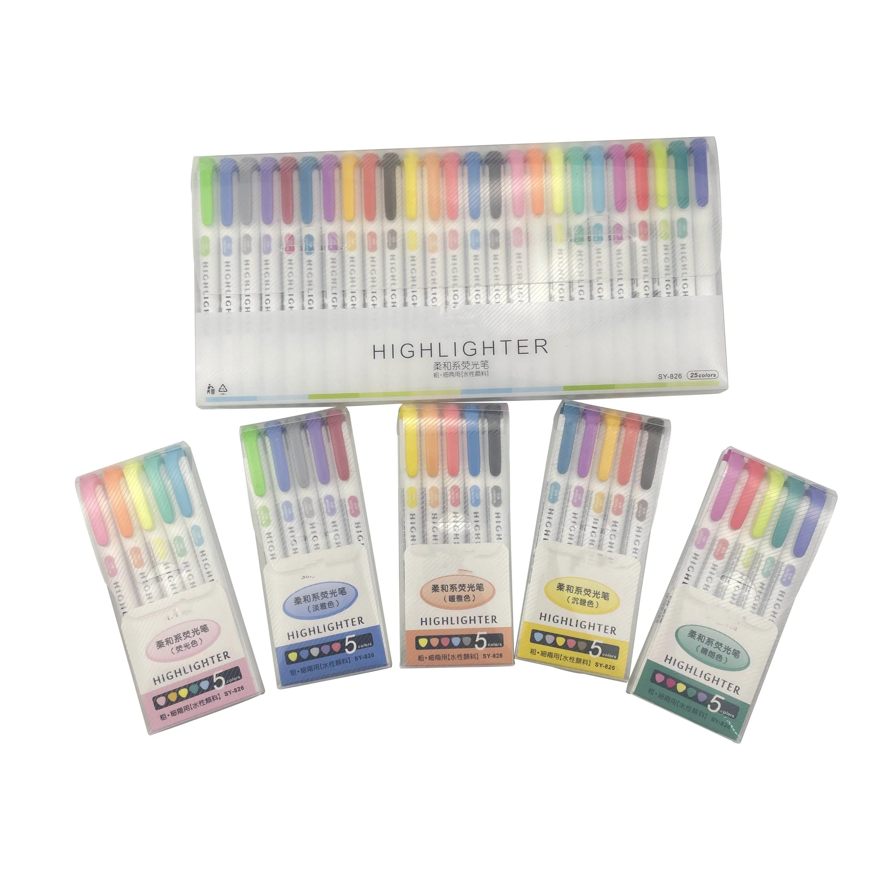 New Design Soft Pastel Color Highlighter Marker Pen Multiple Colors ...