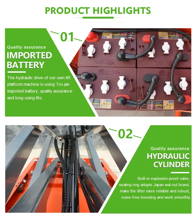 Crawler Vertical Scissor Lift Work Platform 8m Aerial Elevating ...