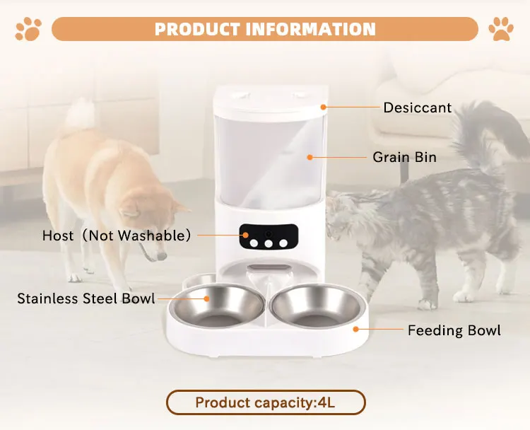 Automatic Feeder Wholesale App Control Pet Feeder Bowl Dog Food Bowl ...