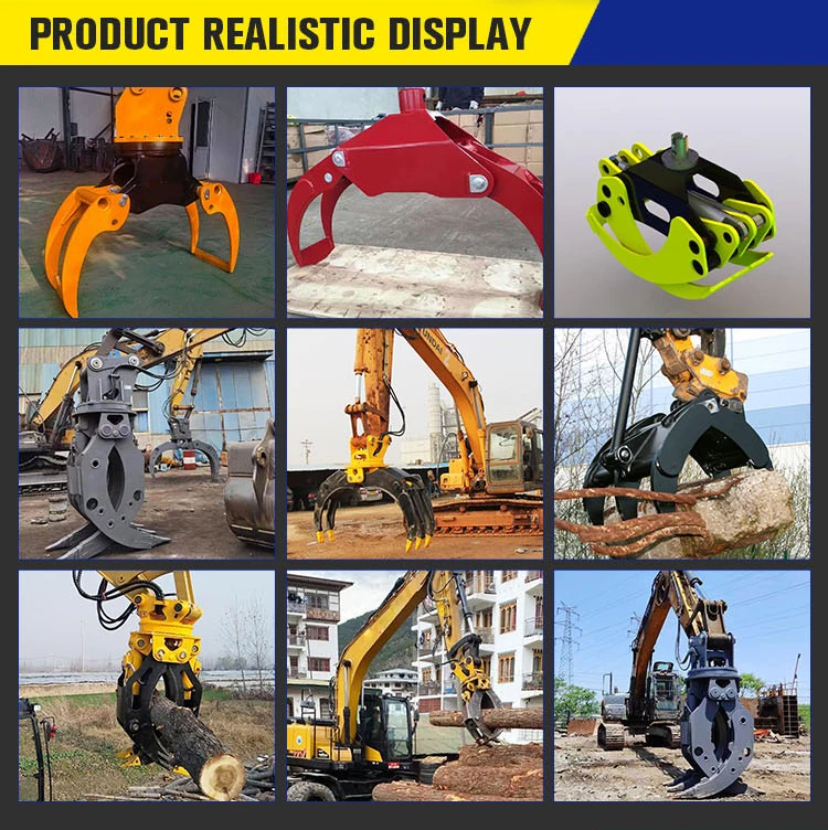 Mini Excavator /loader Log Rotating Grapple For Sale Stone Wood Grapple ...