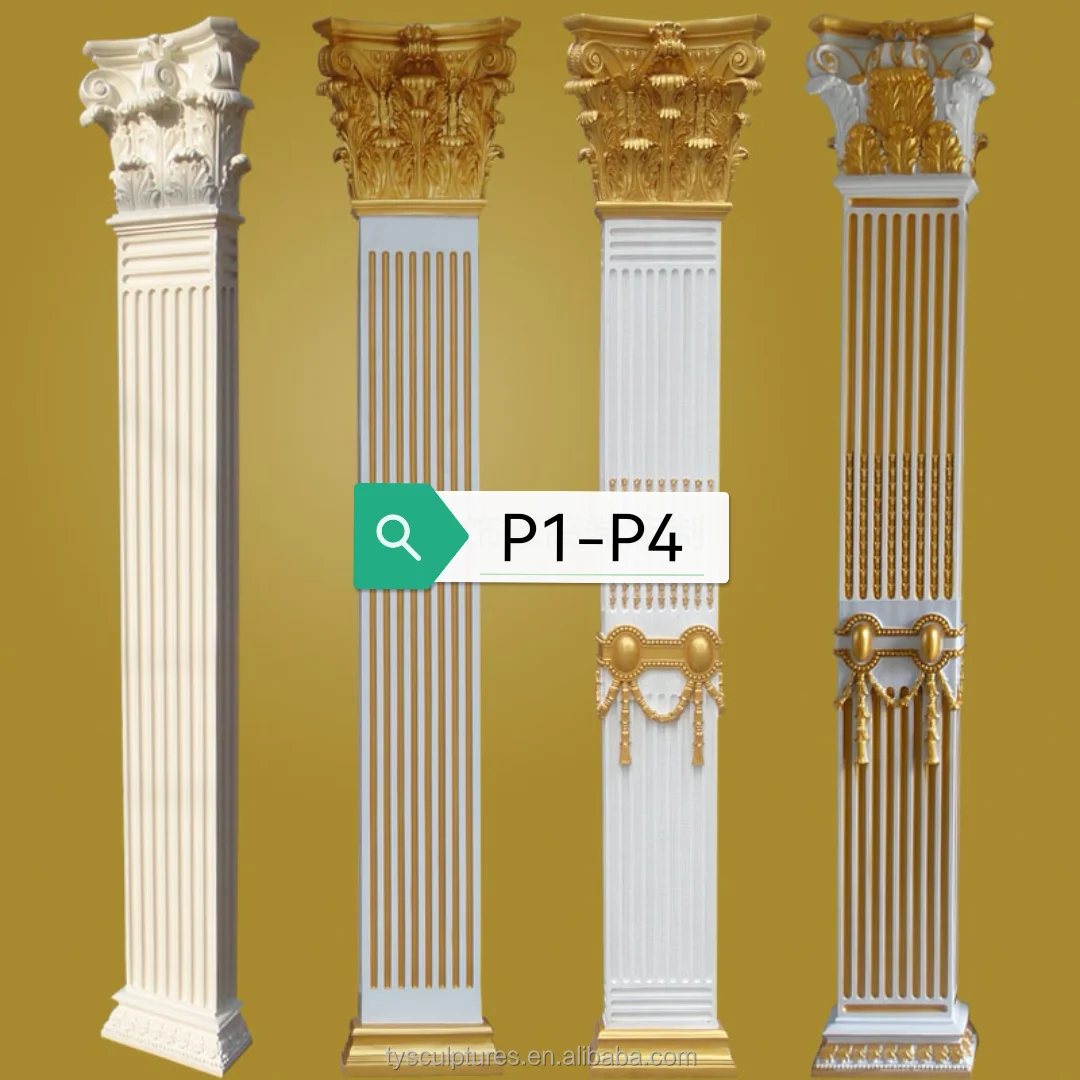 Interior Decoration Design Greek Resin Pillars Coluful Fiberglass ...