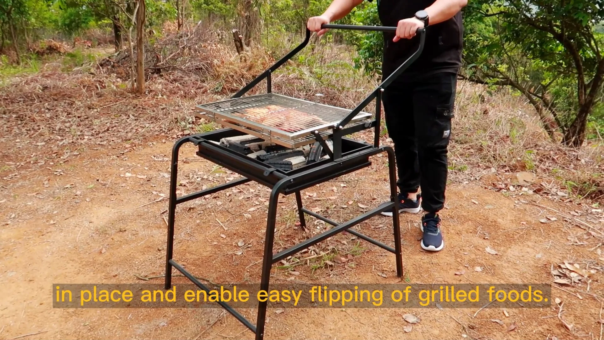 Outdoor Portable Charcoal Flip Bbq Grill Barbecue Grill - Buy Flip Bbq ...