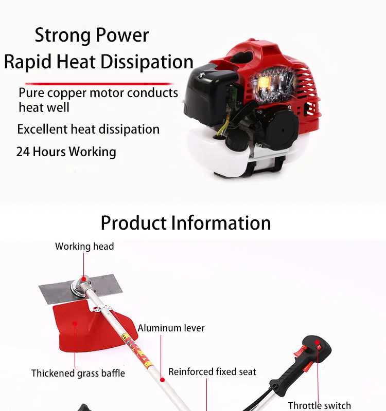 2-Stroke 43/52cc Backpack Gasoline Bush Cutter/Weeder| Alibaba.com