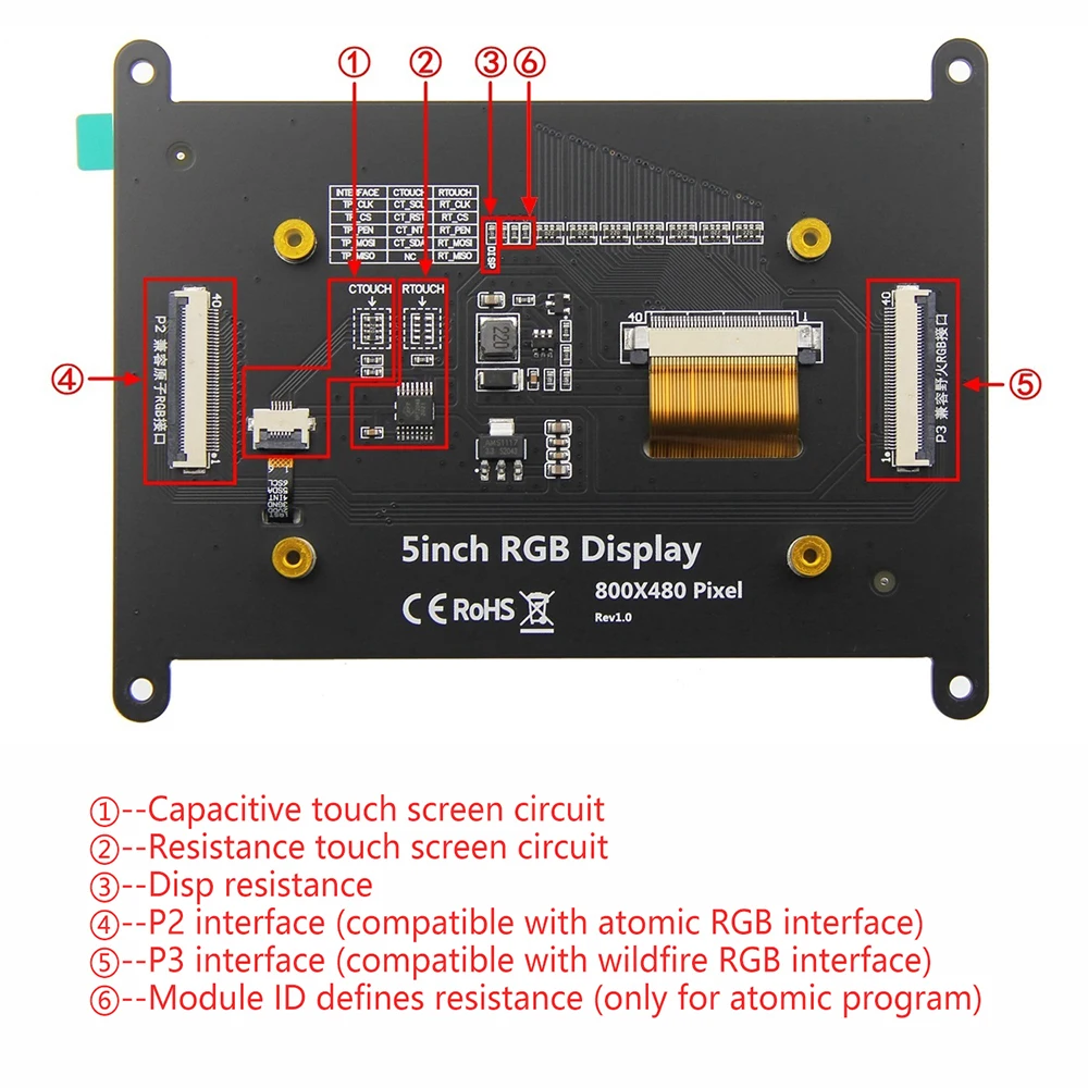 Raspberry Pi 5 Inch Touch Screen Display 800x480 Lcd - Oem | Wholesale