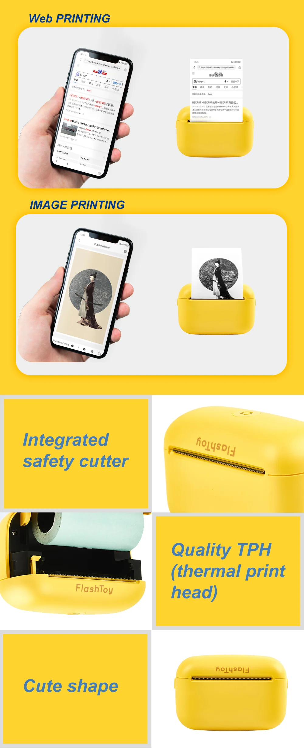 Portable Adhesive Barcode Thermal Mini Name Label Sticker Label Printer ...