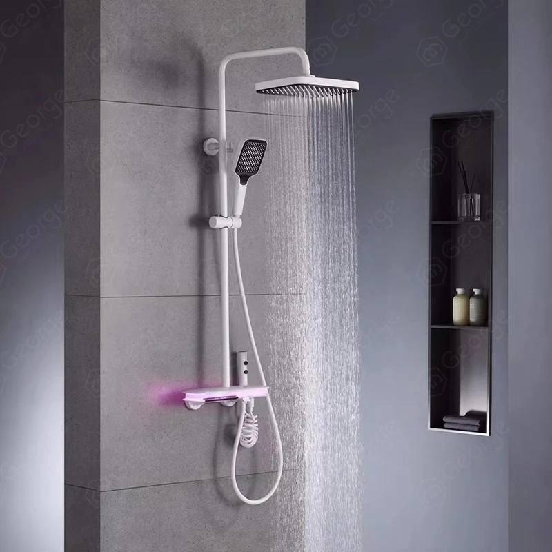Smart Control Concealed Built-in 2-way Rainfall Shower Set Shower Head ...
