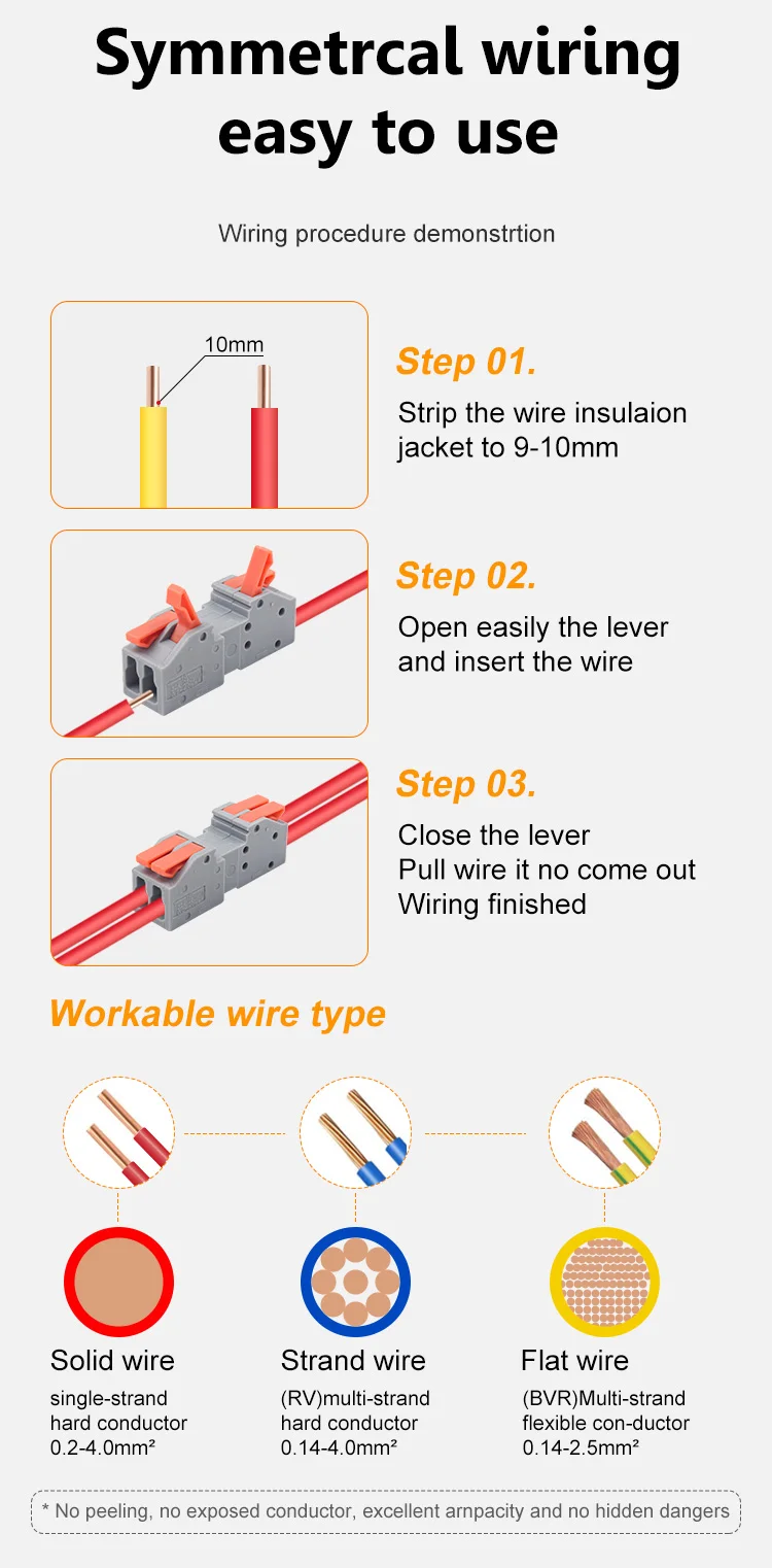 4 Pin 4 Wire 4 Port 4 In 4 Out Four In Four Out Universal Compact Push ...