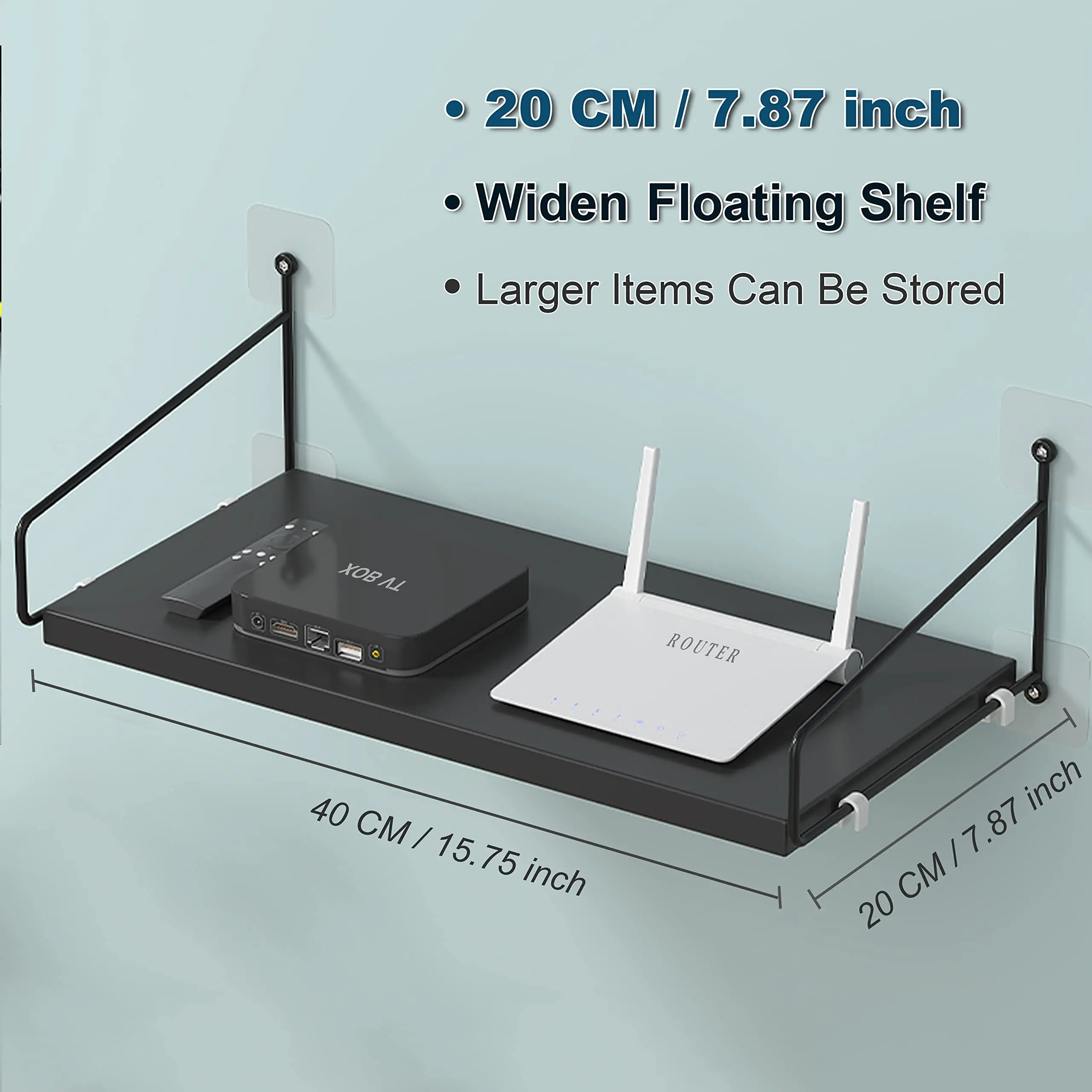 Floating Shelf for AV Device/projector/cable Boxes/wifi Router