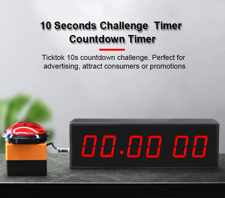 Cheetie CP01 10 Seconds Challenge Game Timer - Portable Countdown Clock ...