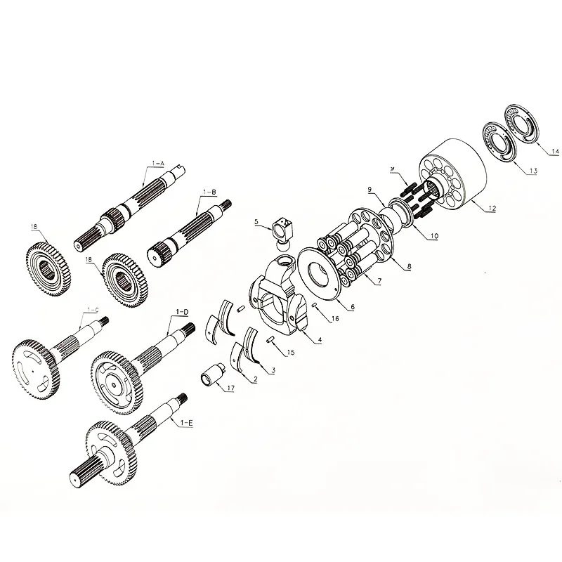 SBS80 SBS120 SBS140 Hydraulic Pump Complete Parts for CAT