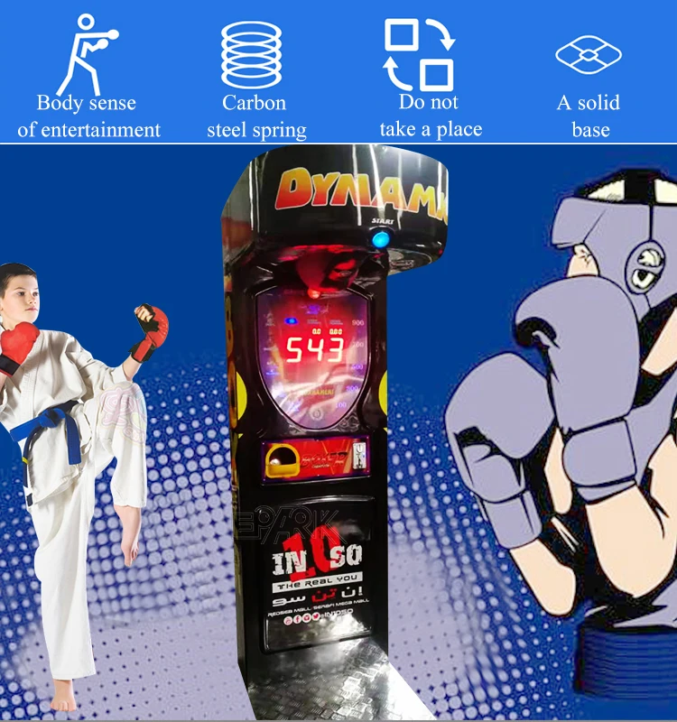 Coin Operated Games Arcade Punch Boxing Machine Electronic Boxing Game ...